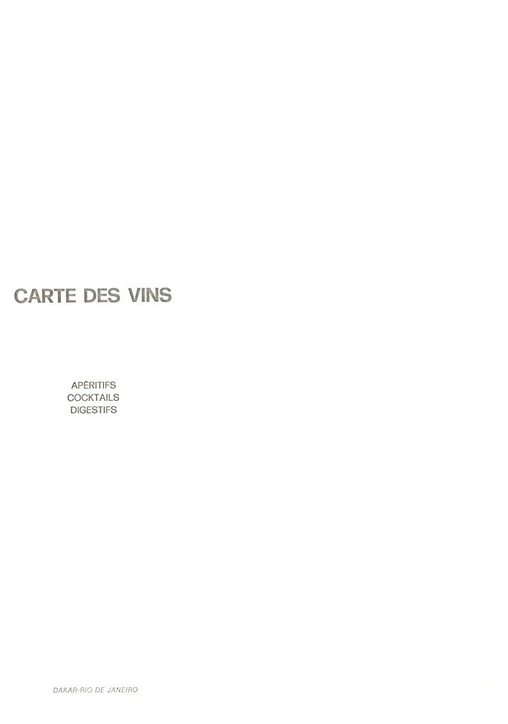 Maréchal MOBUTU | Menus Concorde