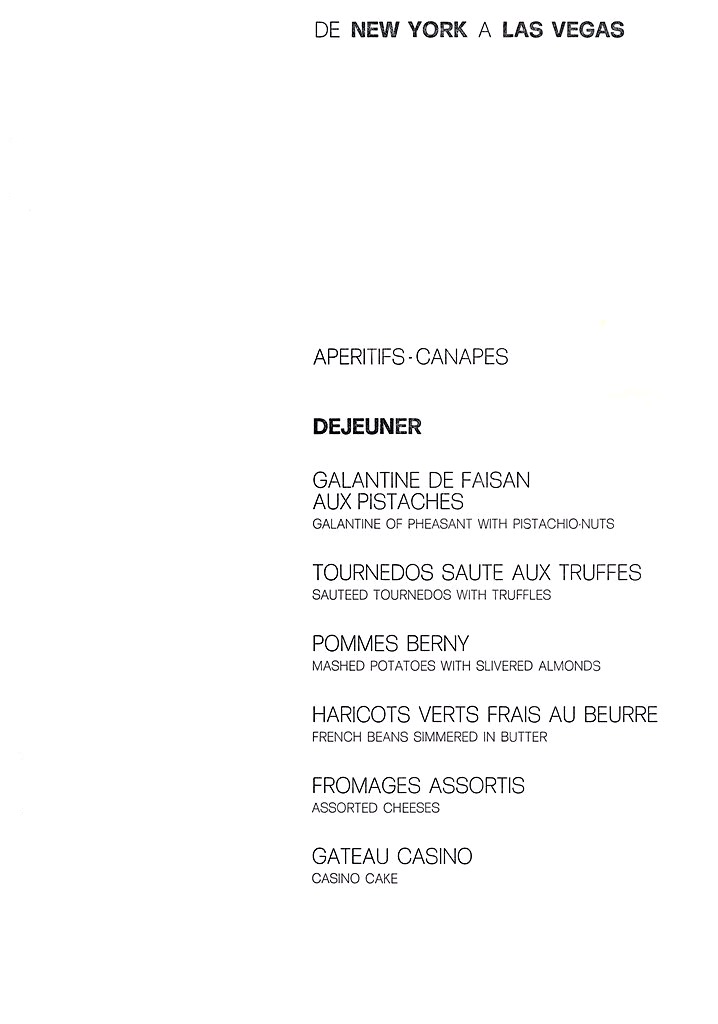Tour du monde n° 20 | Menus Concorde